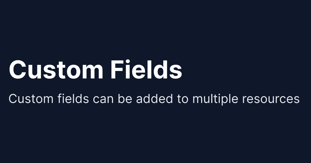 Custom Fields - Comm.com